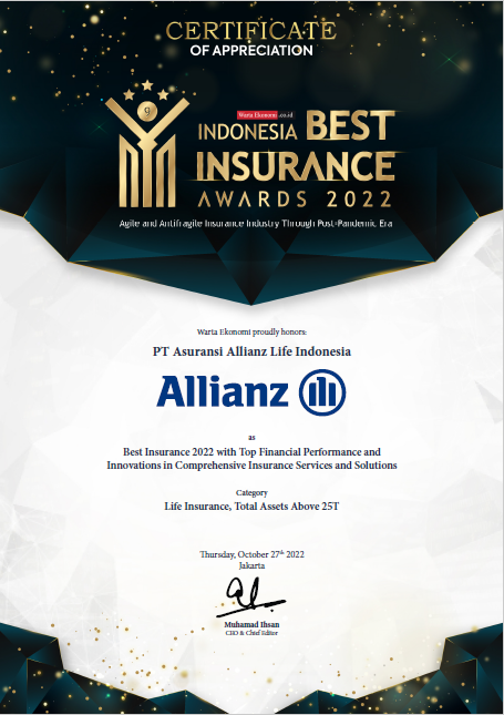 Allianz Indonesia raih Indonesia Best Insurance Award 2022 dari Warta ...